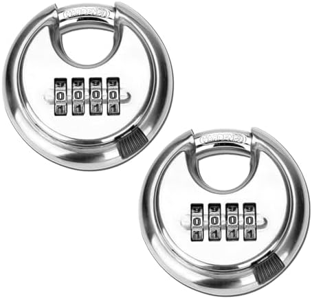 Combination Padlock Waterproof Disc Padlock: YOYIAG 2 Pack Heavy Duty ...