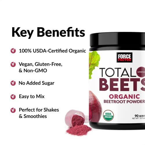 Force Factor Total Beets Organic Beetroot Powder Superfood to Boost ...