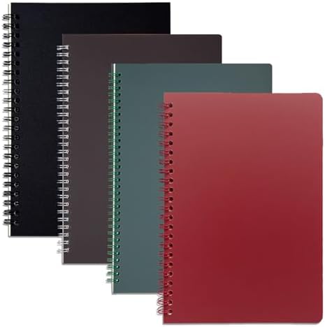 A5 Spiral Lined Notepad,4 Pack Spiral Notebook Wirebound Notebooks 80 ...