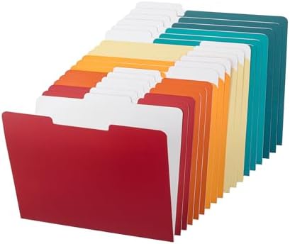 Amazon.com : Mr. Pen- File Folders, 18 Pack, Retro Colors, 1/3-Cut Tab ...