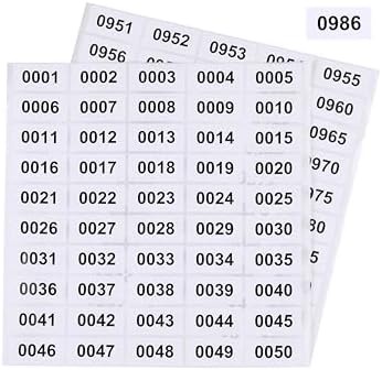 Amazon.com : JIEJE 1-1000 Number Stickers, Inventory Stickers, Numbered ...