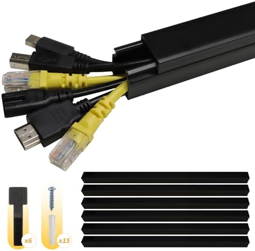 Amazon.com: RJYKVS Cord Hider 95'' Cable Raceway Kit Large Cable ...
