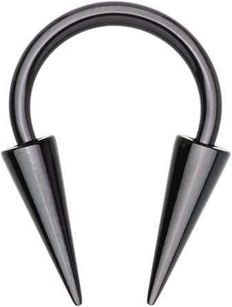 Amazon.com: IMPULSE Piercings Black Steel Horseshoe Circular Barbell ...