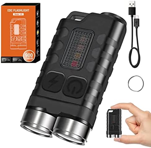 TKMARS V3 Mini Keyring Torch LED Super Bright 900LM Magnetic Waterproof ...