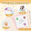 Amazon.com: 500 Pcs Paw Print Sticker 1" Cute Dog Cat Paw Sticker ...