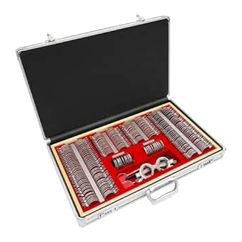266-Piece Test Lens Set, 57 x 36 x 9.5 cm Optical Measuring Glasses ...