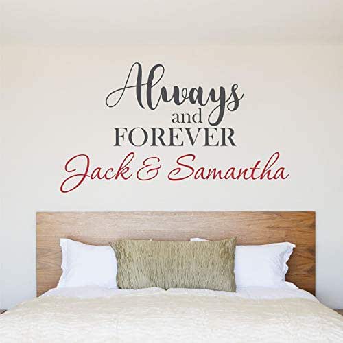 Amazon.com: Custom Couple Name Wall Decal - Personalized Name Wall ...