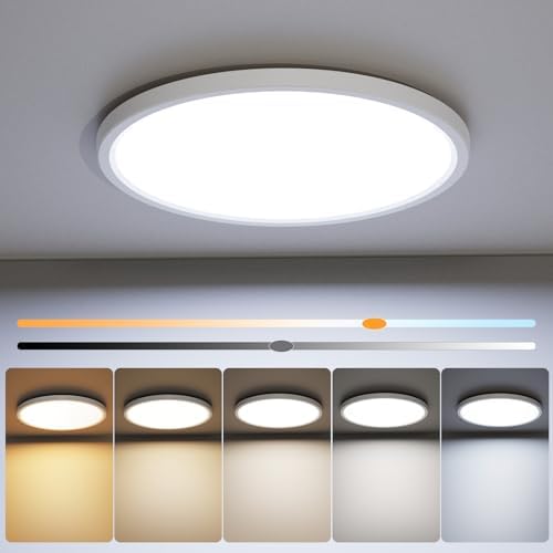 Super Slim 3200LM 12Inch LED Ceiling Lights Flush Mount, Dimmable 3000K ...