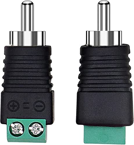 Manton RCA Plugs for Speaker Wire, RCA to AV Screw Terminal Connector ...