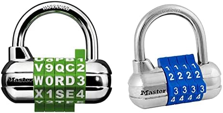 Master Lock 1534D Locker Lock Set Your Own Word Combination Padlock, 1 ...