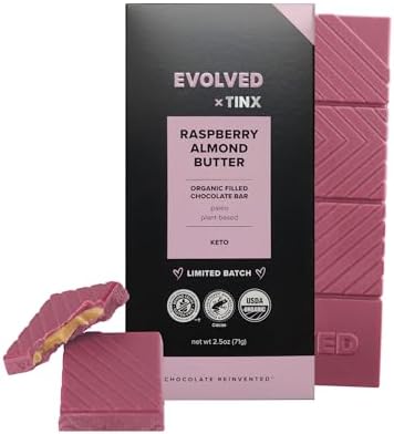 Amazon.com : EVOLVED x TINX Limited Edition Raspberry Almond Butter ...
