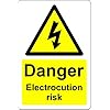 Danger electrocution risk electricity warning safety sign - Self ...
