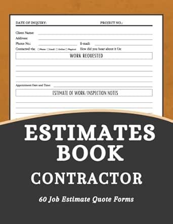 Estimate Book Contractor: Job Estimate Quote Notebook with Dot Grid ...