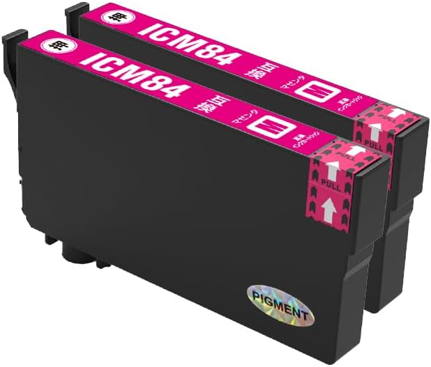 Amazon.co.jp: 【SEASKY】 ICM84 マゼンタ 顔料 お得な2個セット 虫めがね エプソン プリンター用 互換インク インク カートリッジ (IC84 IC83 ...