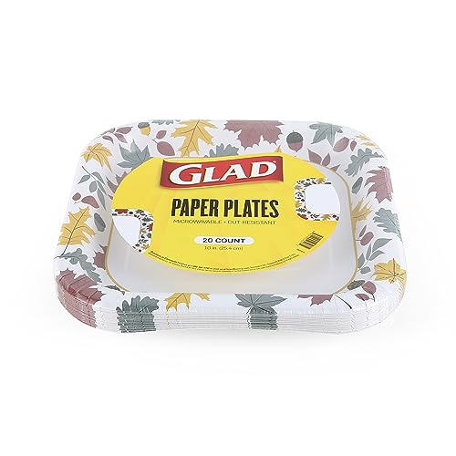 Snapklik.com : Glad Everyday Square Disposable Paper Plates