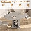Amazon.com - Smilets Extendable Dining Table 43"-59" for 4-6, Marble ...