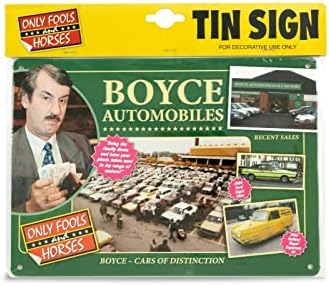 Only Fools and Horses Official Boyce Autos Pressed Tin Wall Sign Boycie ...
