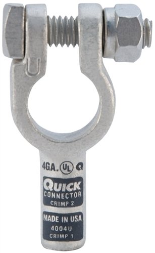 Quick Cable 4004-005P Quick Straight Clamp Connector, 4 Gauge, Positive ...