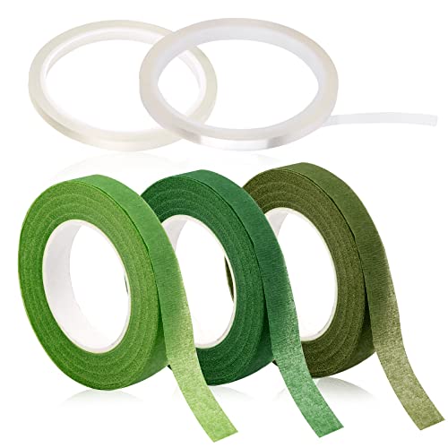 Snapklik.com : 5 Rolls Floral Tape, Clear Waterproof Florist Tape ...
