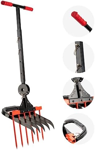 Amazon.com : 5-Tine Heavy Duty Pitch Fork for Gardening - Long Handled ...
