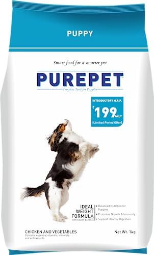 Purepet Chicken & Veg Puppy Dog Food, 1 kg, Granule : Amazon.in: Pet ...