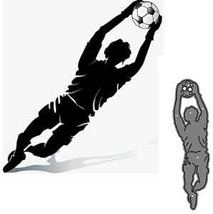 Amazon.com: Goalkeeper Soccer Football Metal Cutting Decoration ...