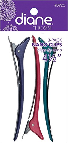 Amazon.com : Diane Nano Clips, 4 1/2 Inch, 3 Count : Hair Clips ...