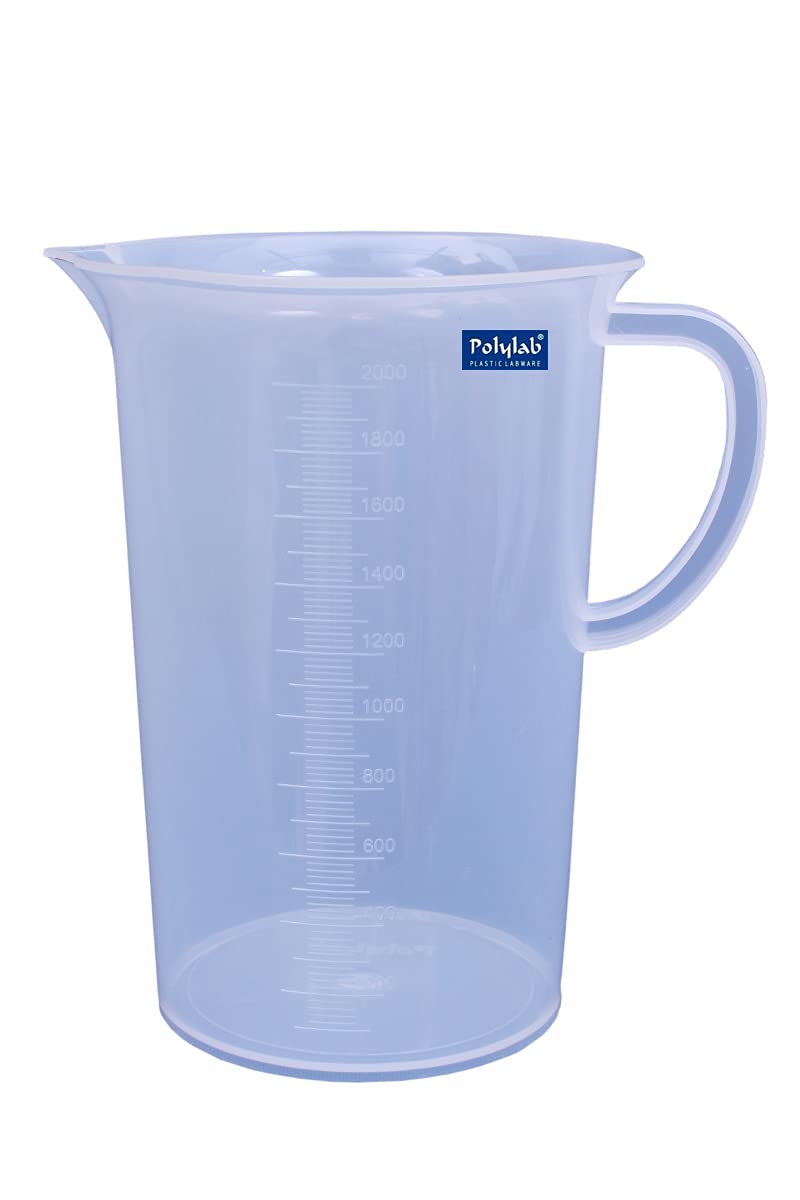 Buy Polylab Polypropylene Measuring Jug with Handle (Size: 2000ML ...