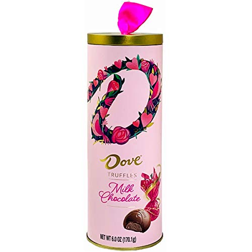 Amazon.com : Dove Valentine Milk Chocolate Truffles, 6 ounce Tin Tube ...