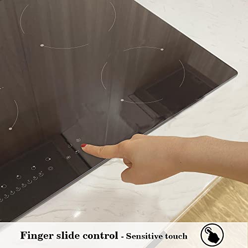 Generic 36 inch Electric Ceramic Cooktop, 5 Burners Radiant Stove ...