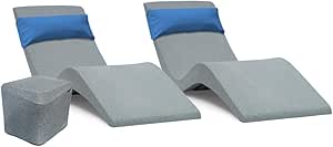 Amazon.com : Aqua Outdoors in-Pool Chaise Set - Two Chaises - Two ...
