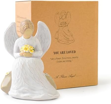 NANAOUS Angel Figurine, Guardian Angel Statue, Praying Angel Figurines ...