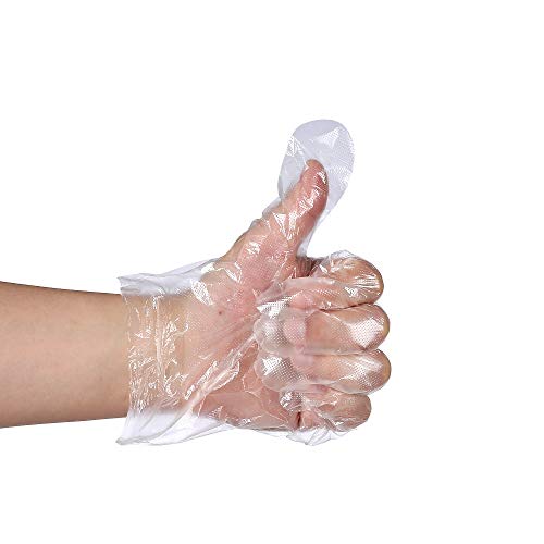 MoloTAR 500 Pieces Plastic Disposable Gloves,Disposable Gloves for ...