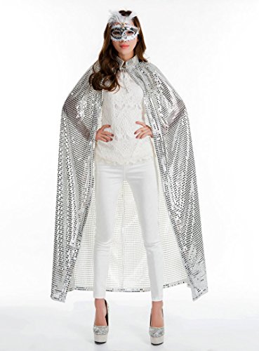 Women Girls Bling Bling Cape Cloak Fancy Dress Up Shiny Cape Halloween ...