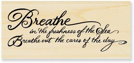 Amazon.com: Stampendous N238 Wood Handle Rubber Stamp, Breathe : Arts ...
