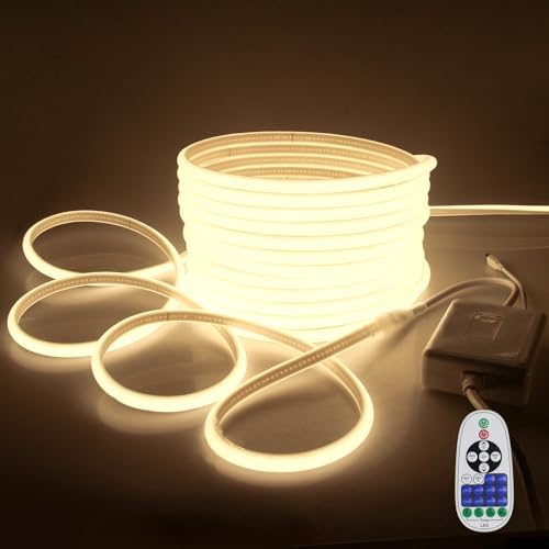 Samsion 100FT COB Led Rope Lights Outdoor Led Strip Lights Waterproof ...