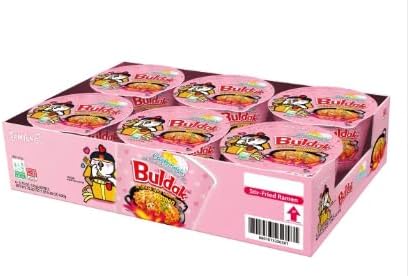 Amazon.com: Buldak Ramen Noodles - Carbonara Flavor - Cup 6 Pack ...