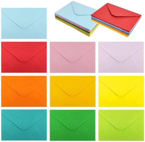 Amazon.com : 50 Pcs Gift Card Envelopes, Assorted Color Mini Envelopes ...