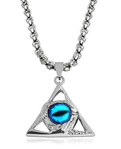 Buy Utkarsh Unisex Stainless Steel Illuminati Horus Demon Blue Evil Eye ...