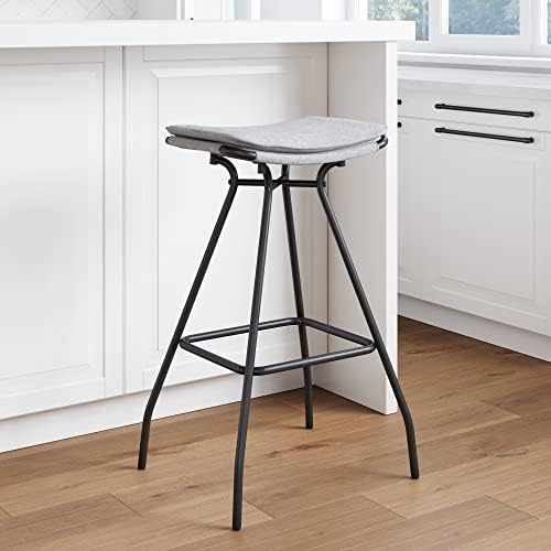 Nathan James Dominique 30 inch Industrial Backless Kitchen Bar Stool ...