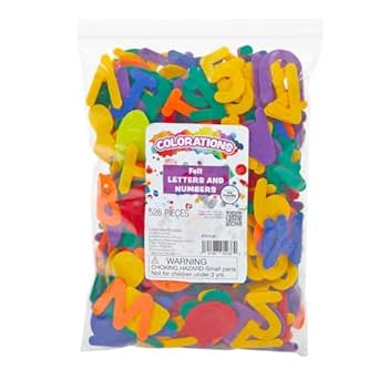 Amazon.com: Colorations Felt Letters and Numbers - 525 Pieces : Toys ...