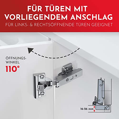 LouMaxx Softclose Hinge with Integrated Damping – Set of 2 Hinges ...