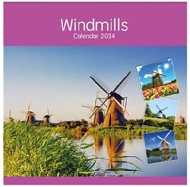 Sixstore 2024 Square Wall Calendar Hanging Family Planner (Windmill ...
