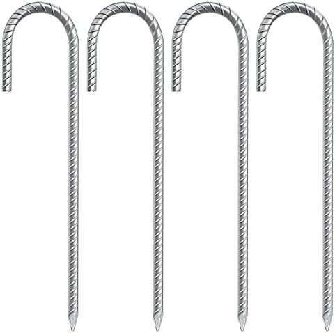 Ground Stakes Rebar Heavy Duty Steel Ground Anchors Garden Stake Pegs ...