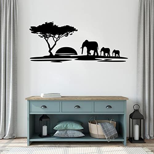Amazon.com: DNVEN Border African Elephants Mural Vinyl Wall Decals ...