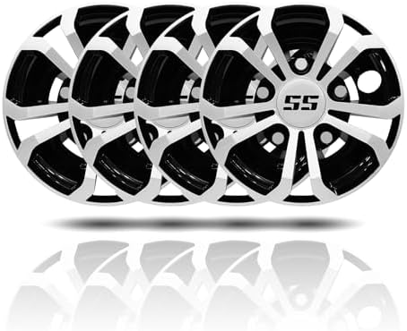HANGKUNNEE Golf Cart SS Wheel Covers Hub Caps for EZGO Club Car Yamaha ...