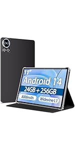 SKYEGG Tablette 11 Pouces Android 14, 24 Go RAM + 256 Go ROM, 5G Wi-FI ...