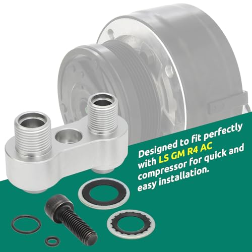 Snapklik.com : Motoparty AC Compressor Adapter For LS GM R4 Fitting CNC ...