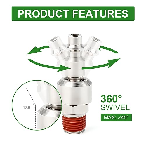 Snapklik.com : 1/4 Swivel Air Plug, 6-Pack Industrial Swivel Coupler ...