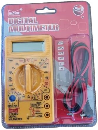 NIA Digital Multimeter (Yellow 2000 Counts) Digital Multimeter LCD AC ...